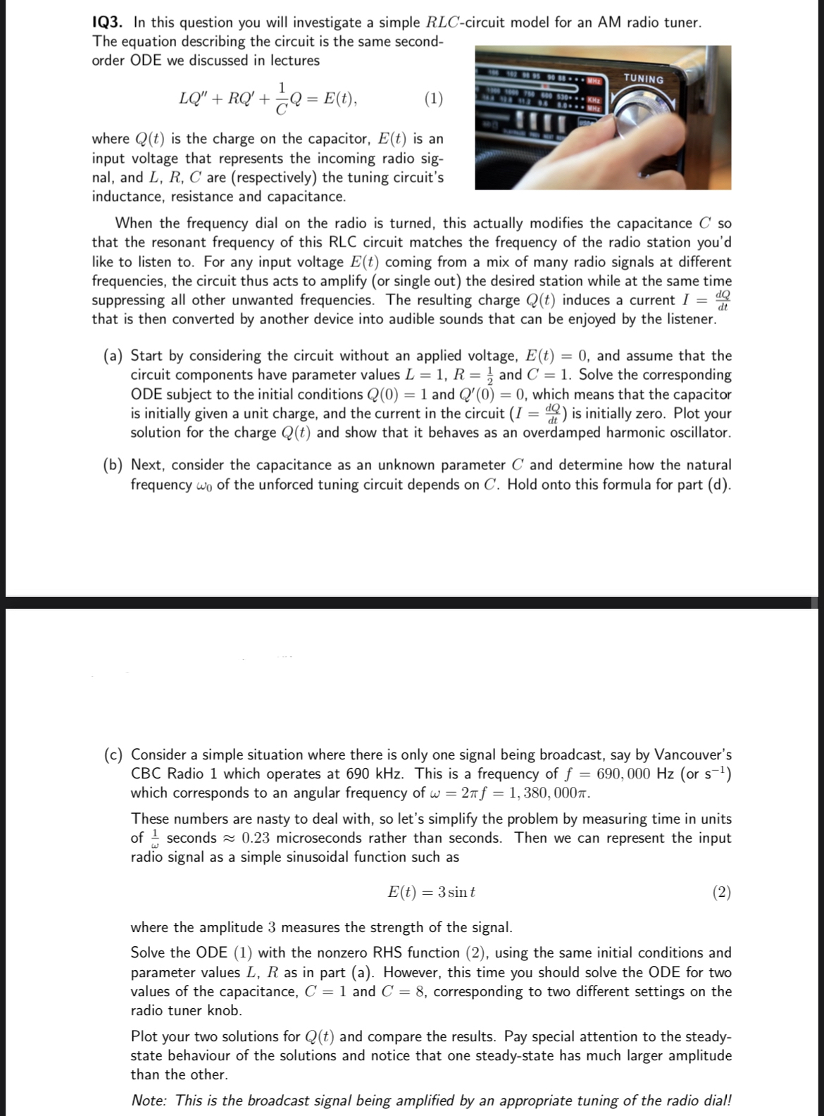 Solved (Please Answer All Parts) ﻿IQ3. ﻿In this question you | Chegg.com