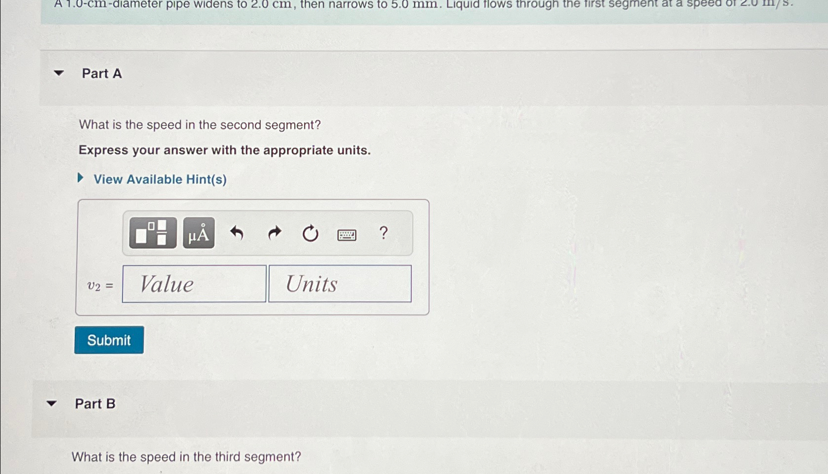 Solved Part AWhat is the speed in the second segment?Express | Chegg.com