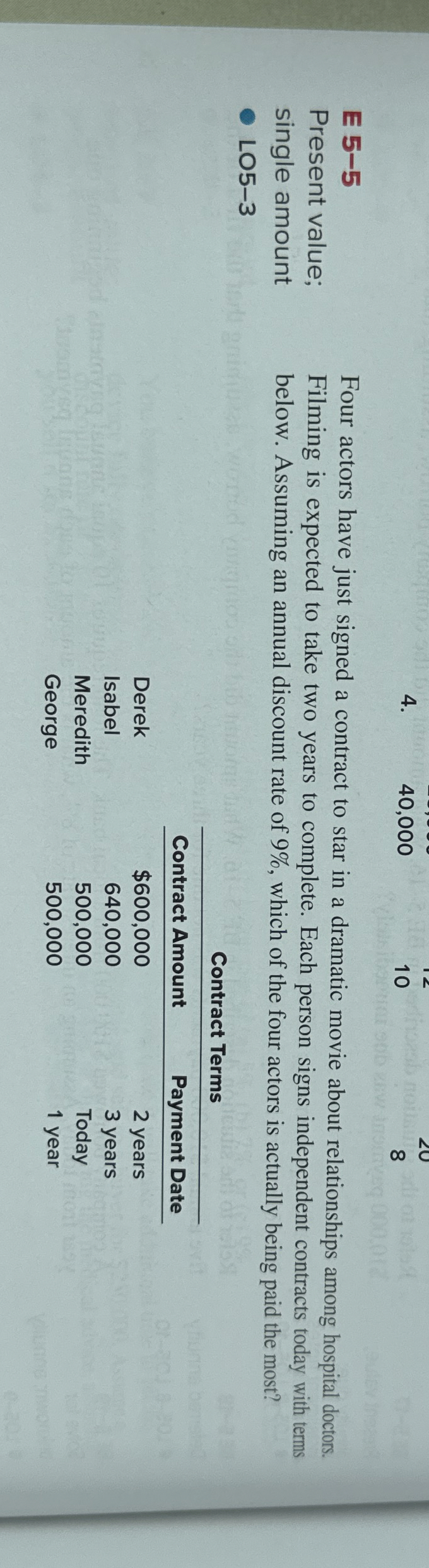 Solved Present value;single amountLO5-3Four actors have just | Chegg.com
