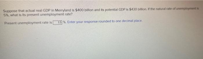 Solved Suppose that actual real GDP in Merryland is $400 | Chegg.com
