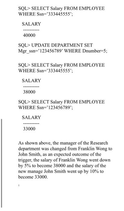 Solved 2) Create a row-level trigger called trg_mgr_change | Chegg.com