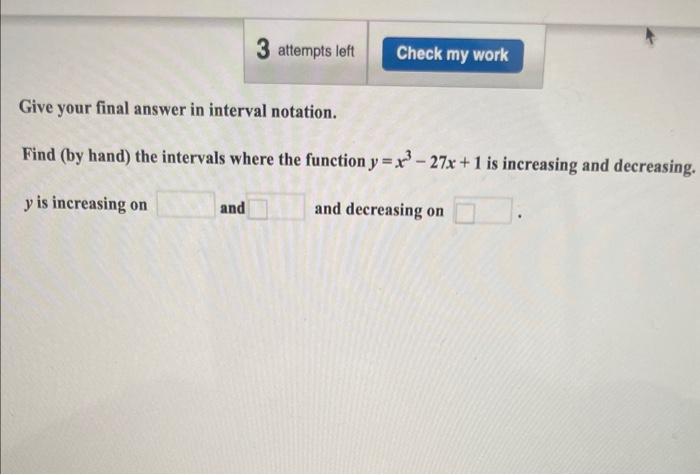Solved Give your final answer in interval notation. Find (by | Chegg.com