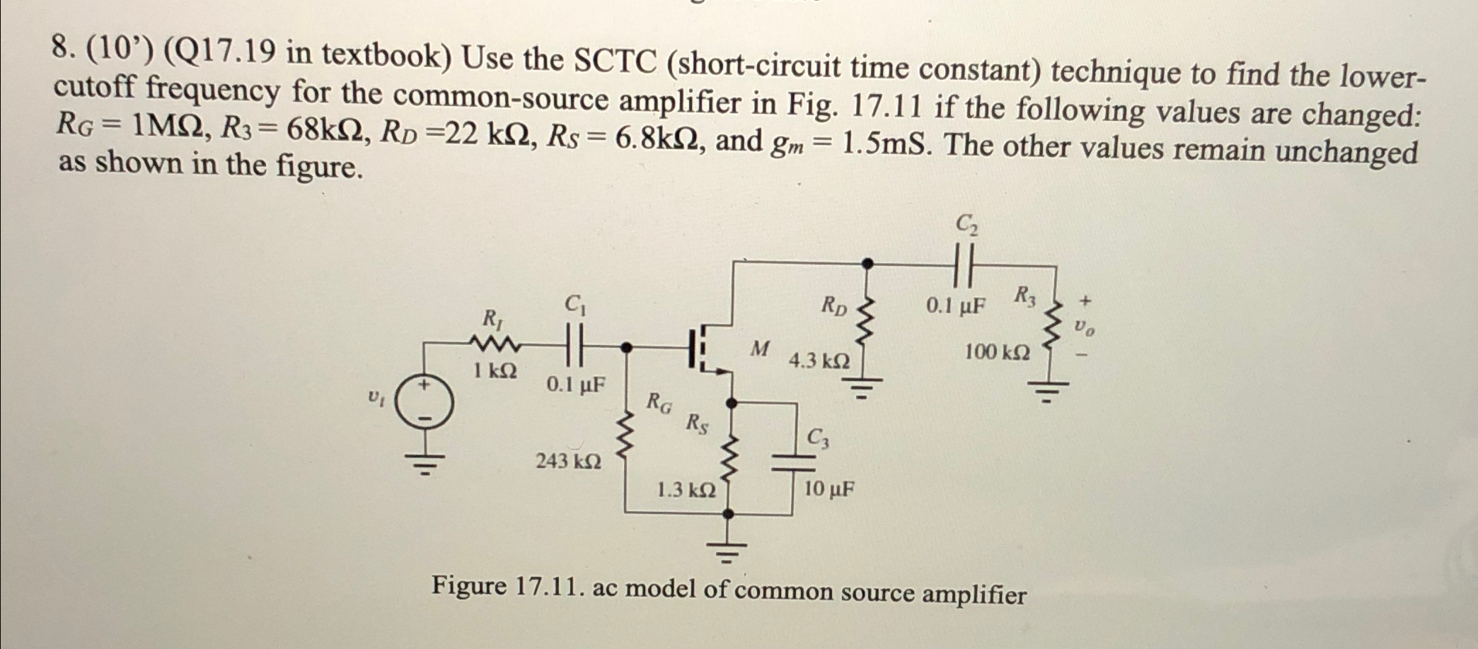 Solved (10') (Q17.19 ﻿in textbook) ﻿Use the SCTC | Chegg.com