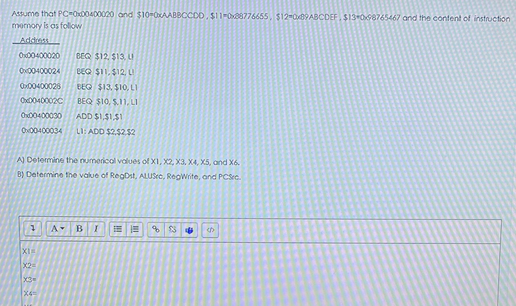 Consider the following single-cycle datapoihAssume | Chegg.com