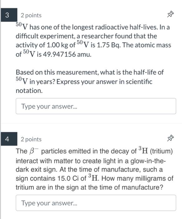 Solved The following questions concern decay rate | Chegg.com