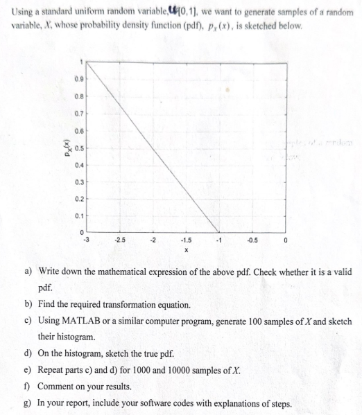 Solved Using A Standard Uniform Random Variable U 01 we