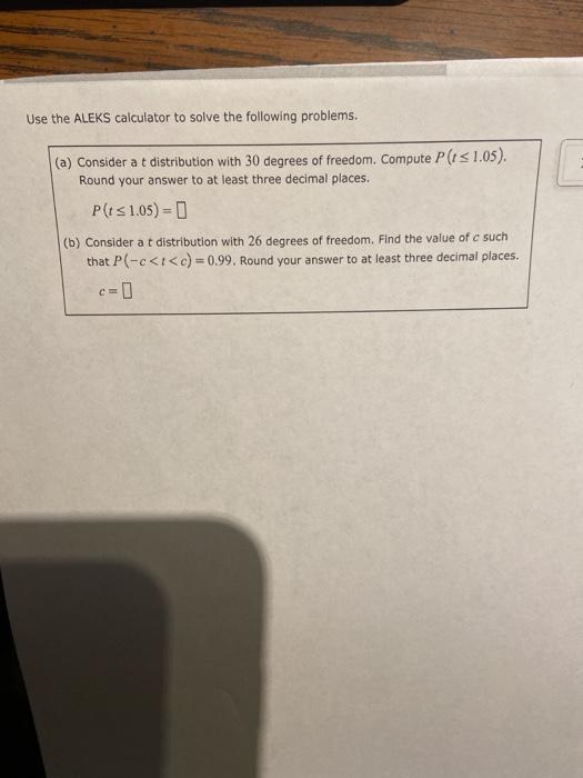 Solved Use the ALEKS calculator to solve the following | Chegg.com