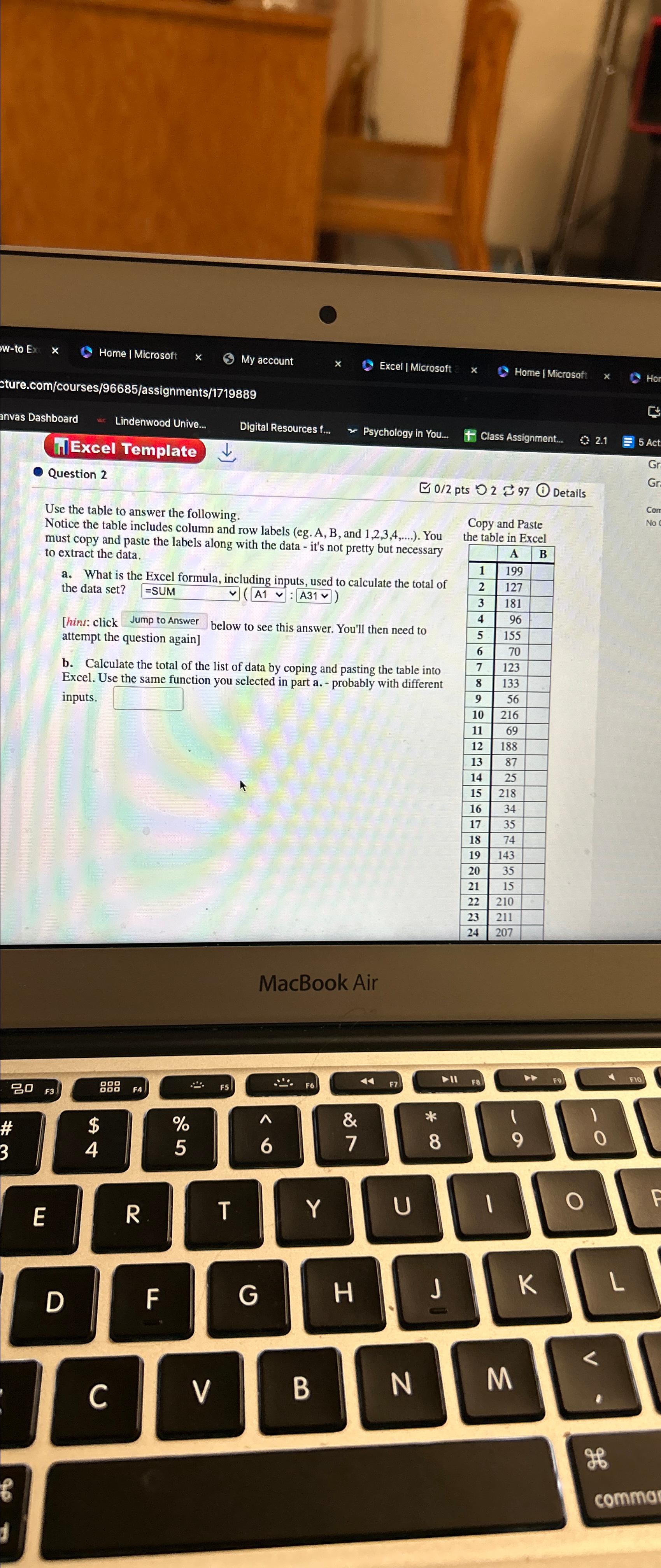Solved ature.com/courses/96685/assignments/1719889II Excel | Chegg.com