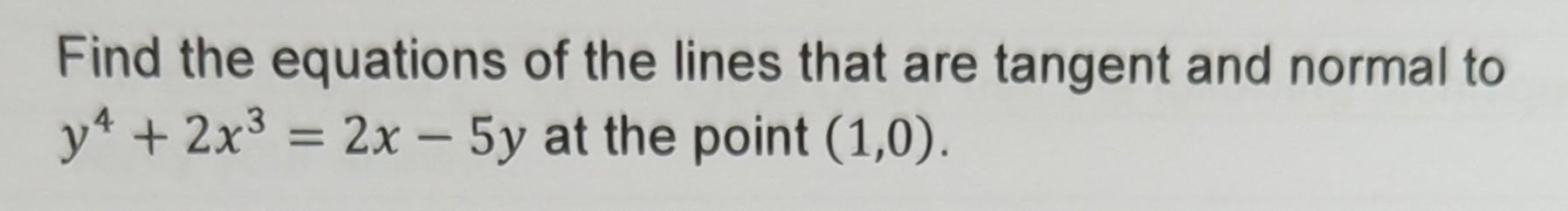 Solved Find the equations of the lines that are tangent and | Chegg.com