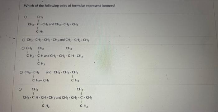 Solved Which of the following pairs of formulas represent | Chegg.com