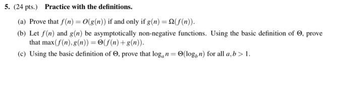 Solved (24 pts.) Practice with the definitions. (a) Prove | Chegg.com