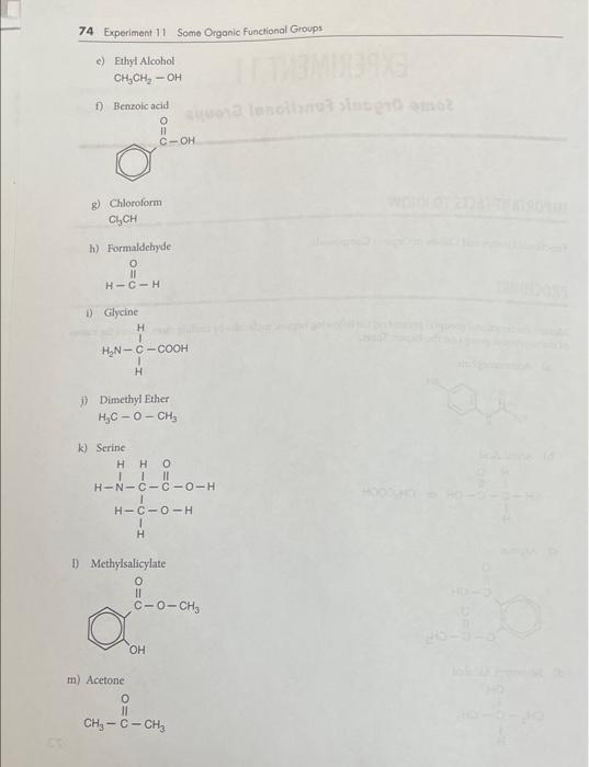 Solved Experiment 11 Some Organic Functional Groups 77 | Chegg.com