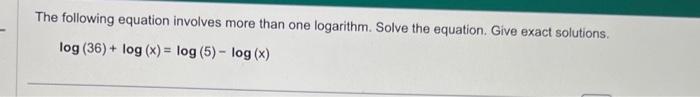 Solved The following equation involves more than one | Chegg.com