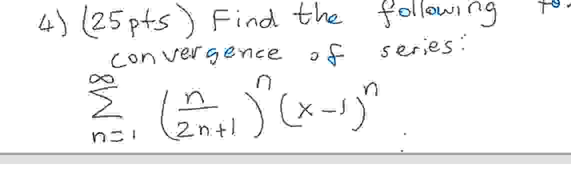 Solved (25p+s) ﻿Find the followingconvergence of | Chegg.com