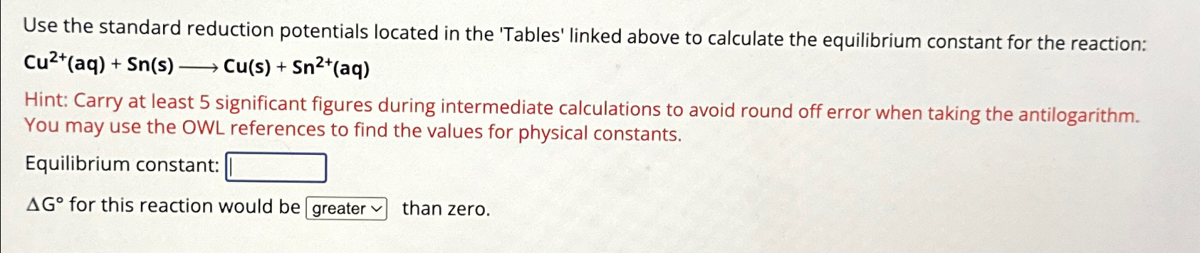 Solved Use the standard reduction potentials located in the | Chegg.com