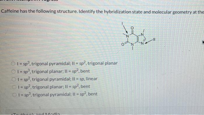 Solved Caffeine has the following structure. Identify the | Chegg.com