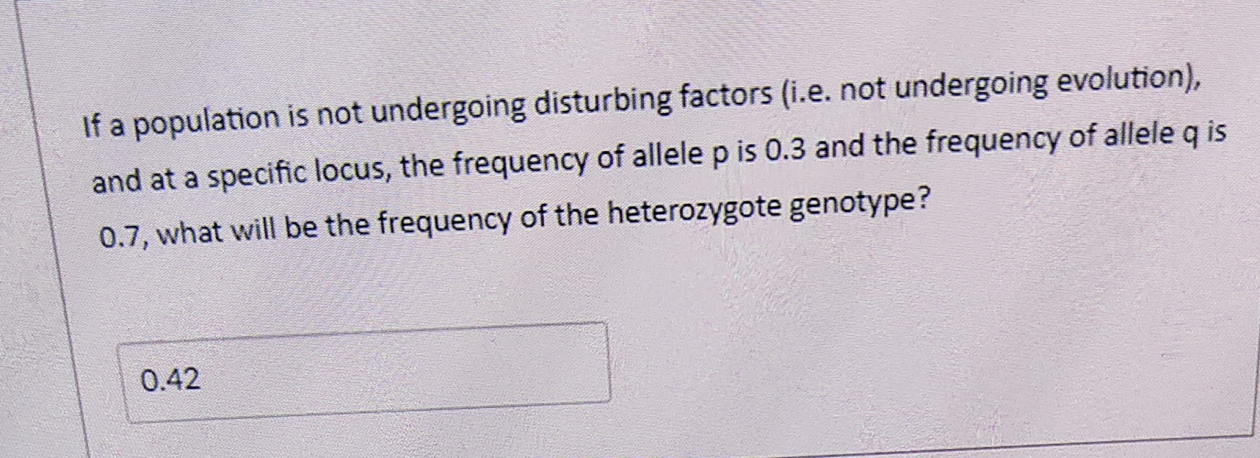 Solved If a population is not undergoing disturbing factors | Chegg.com
