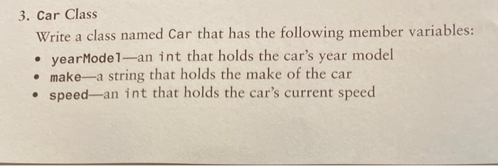 Solved Chapter 13 - Making the Car class. Complete Chapter | Chegg.com