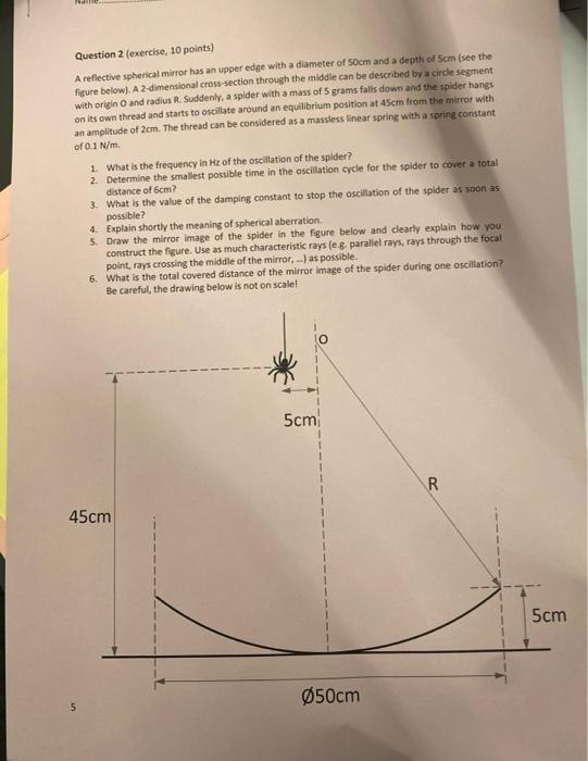 Solved Question 2 (exercise, 10 points) A reflective | Chegg.com