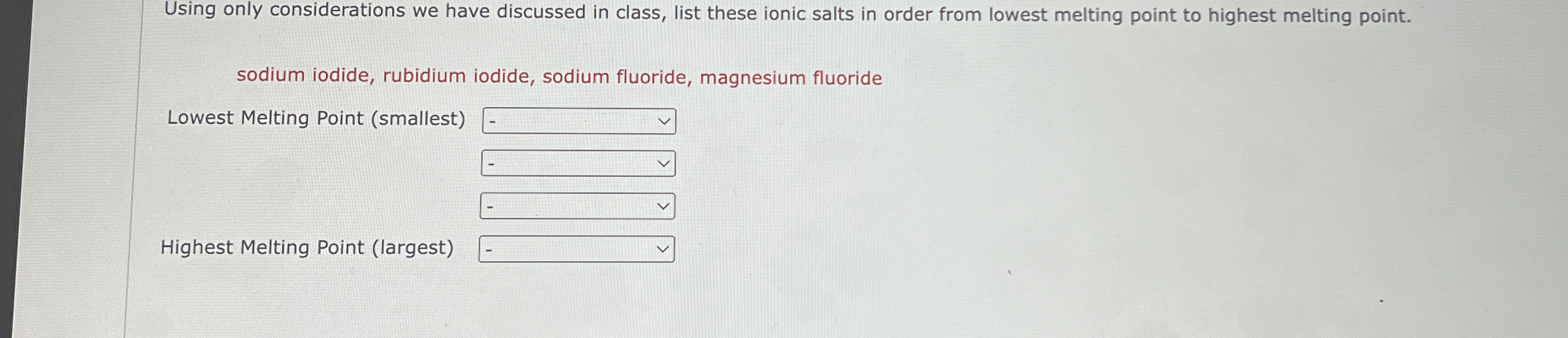 Using only considerations we have discussed in class, | Chegg.com