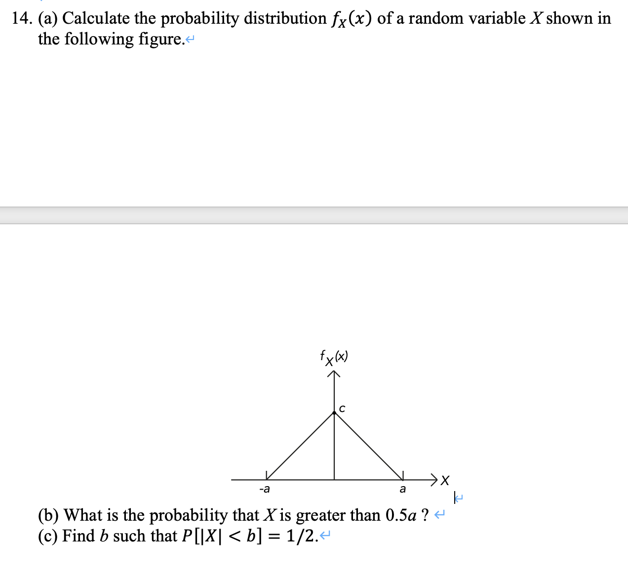 Solved (a) ﻿Calculate the probability distribution fx(x) of | Chegg.com