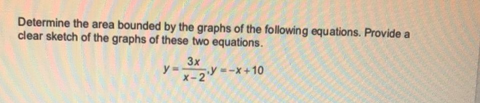 Solved Determine the area bounded by the graphs of the | Chegg.com