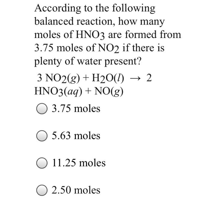 Solved According to the following balanced reaction, how | Chegg.com
