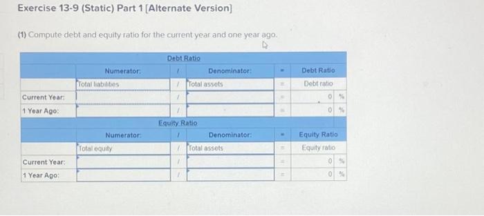Solved Exercise 13-9 (Static) Analyzing risk and capital | Chegg.com