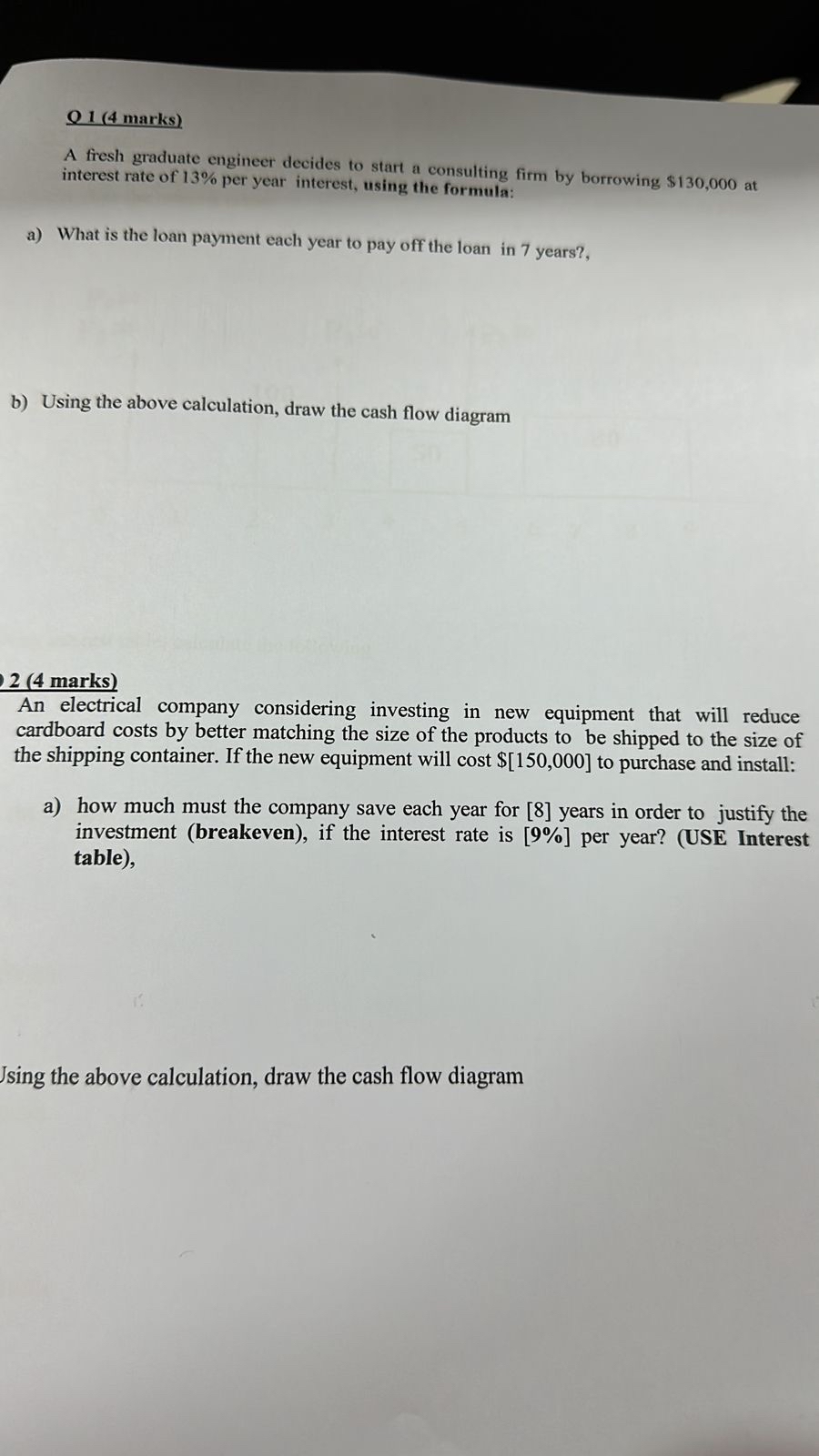 Solved Q 1 (4 ﻿marks)A fresh graduate engineer decides to | Chegg.com