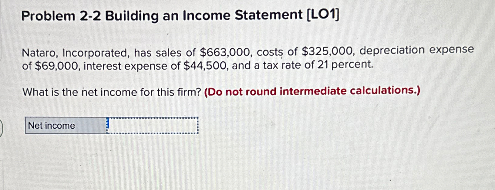 Solved Problem 2-2 ﻿Building an Income Statement | Chegg.com
