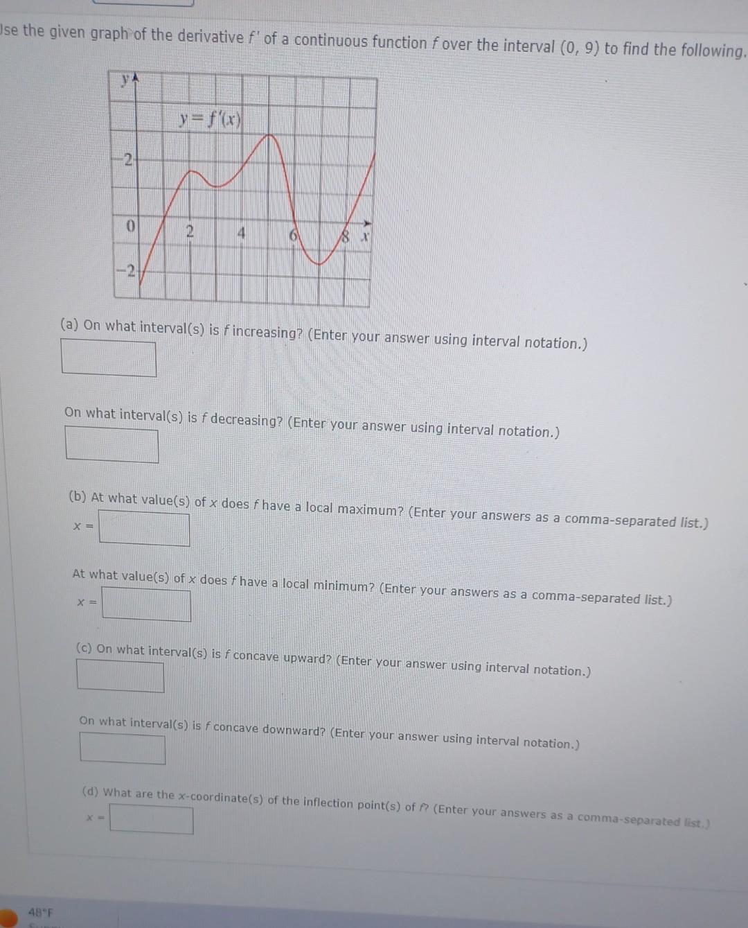 Solved Ise the given graph of the derivative f′ of a | Chegg.com Solved Ise the given graph of the derivative f′ of a | Chegg.com