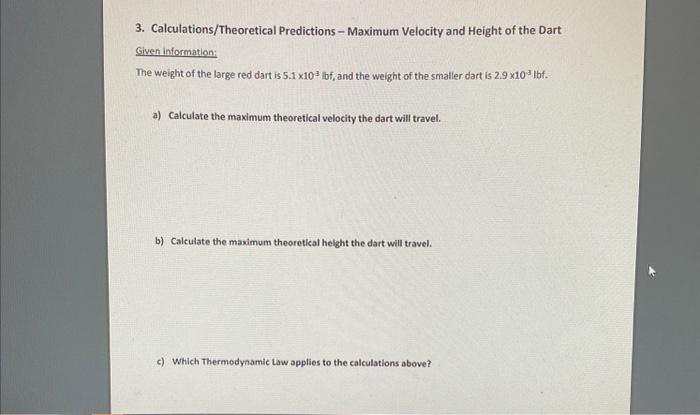 Solved 3. Calculations/Theoretical Predictions - Maximum | Chegg.com