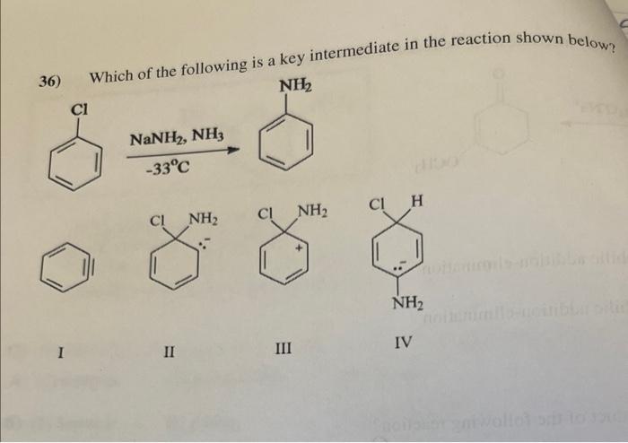 Solved 36) Which of the following is a key intermediate in | Chegg.com