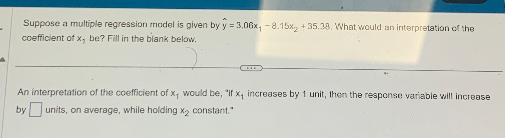 Solved Suppose a multiple regression model is given by | Chegg.com