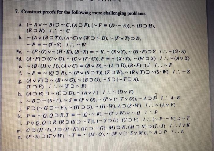 Solved Understanding Symbolic logicQuestion 6 problem k. & | Chegg.com