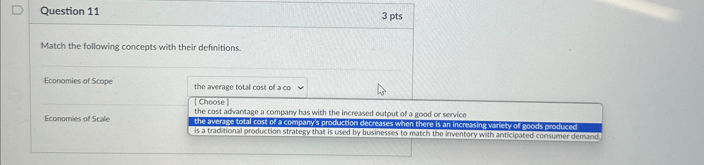 Solved Question 113 ﻿ptsMatch the following concepts with | Chegg.com