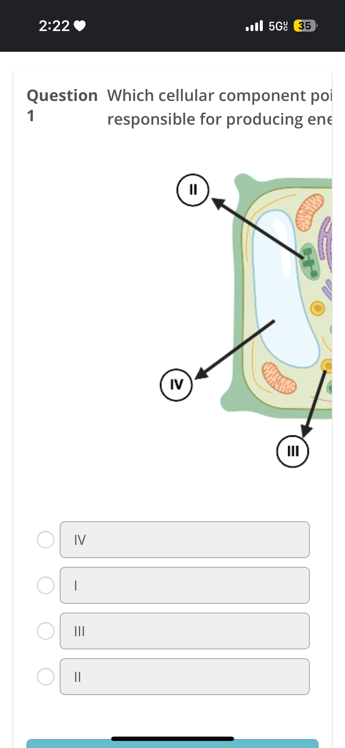 2:225G35Question Which cellular component poi 1 | Chegg.com
