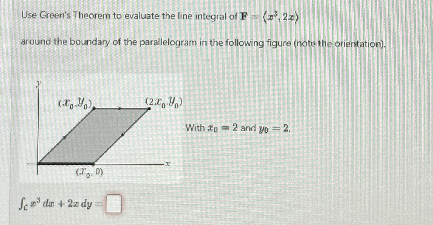 Solved Use Green's Theorem to evaluate the line integral of | Chegg.com