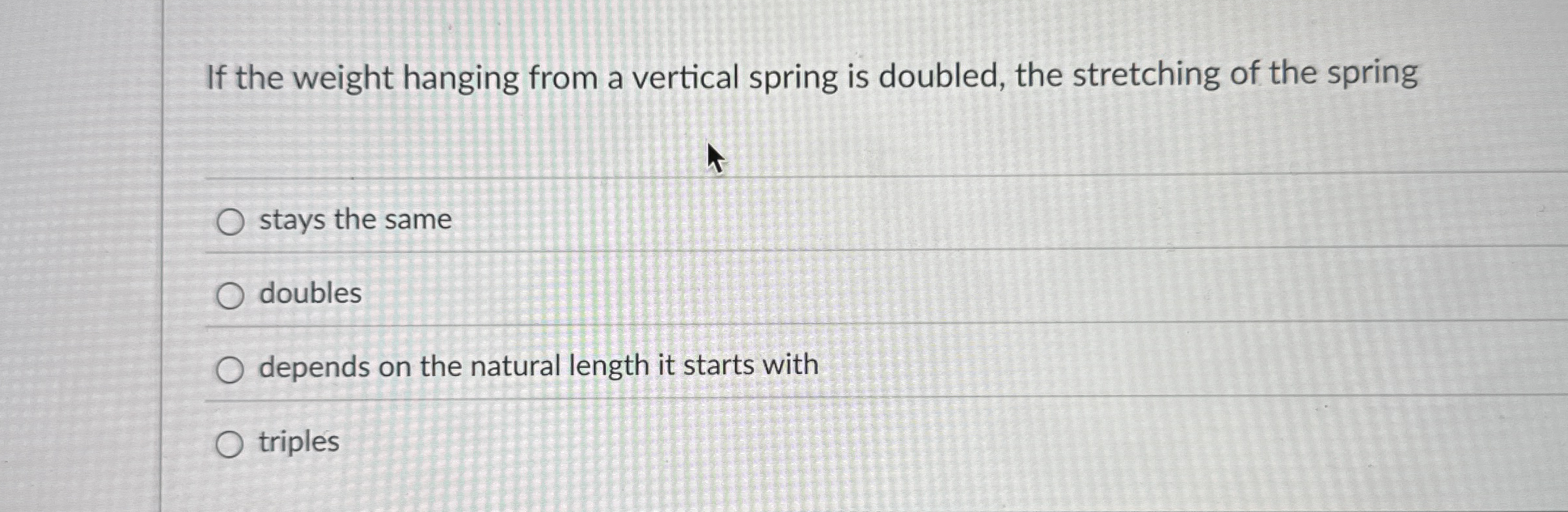 If the weight hanging from a vertical spring is | Chegg.com