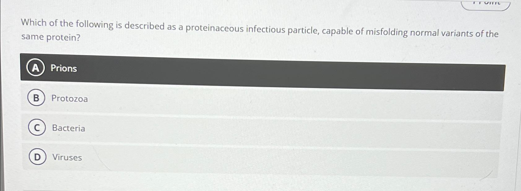 Solved Which of the following is described as a | Chegg.com
