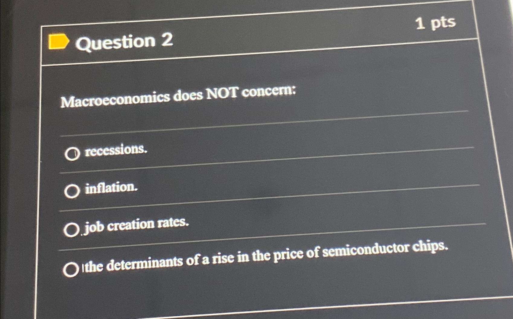 Solved Question 21 ﻿ptsMacroeconomics does NOT | Chegg.com