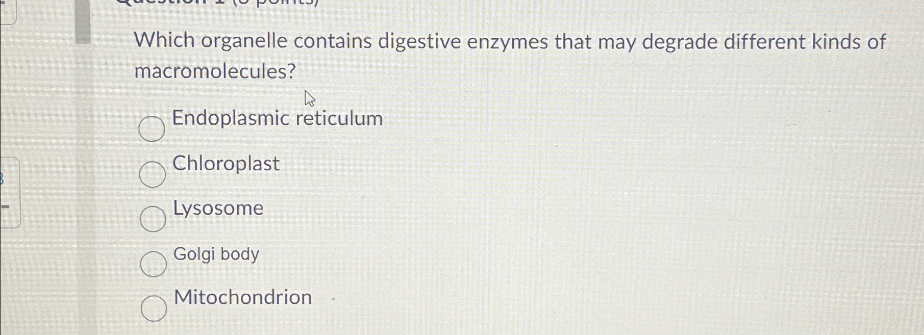 Solved Which organelle contains digestive enzymes that may | Chegg.com
