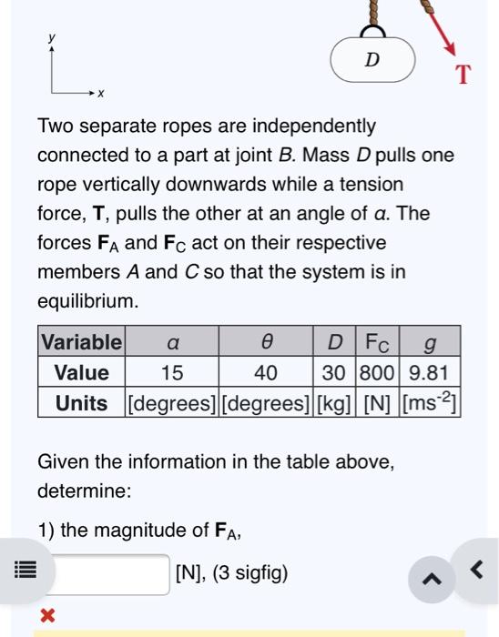 Solved Two separate ropes are independently connected to a | Chegg.com