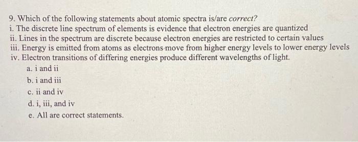 Solved Chapter 11 - Atomic Theory: The Quantum Model of the | Chegg.com