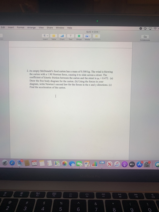 Solved Edit Insert Format Arrange View Share Window Help | Chegg.com