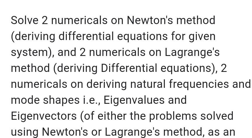 Solved Solve 2 numericals on Newton's method (deriving | Chegg.com