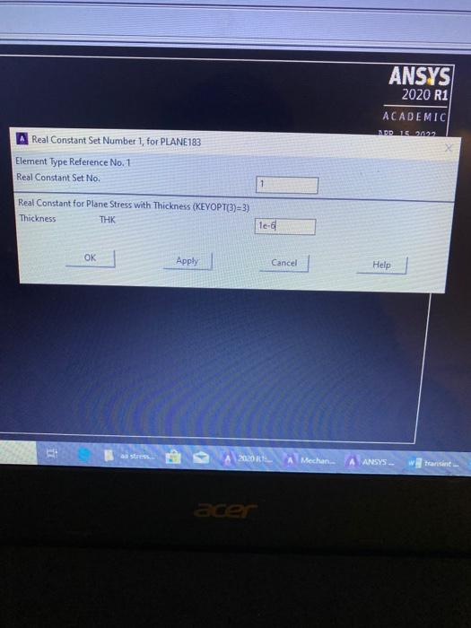 Solved in ansys apdl as question requirements did i have to | Chegg.com