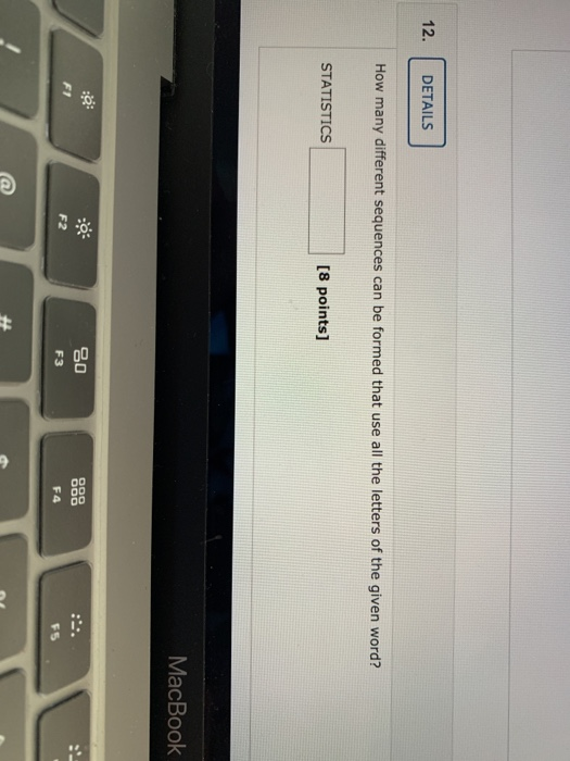 Solved 12. DETAILS How many different sequences can be | Chegg.com