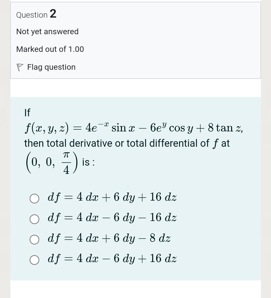 Solved Question 2 Not yet answered Marked out of 1.00 Flag | Chegg.com