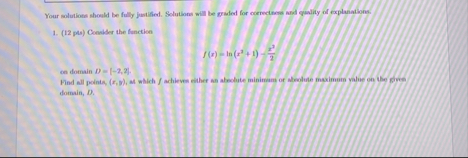 Solved Your molutions should be fully justified. Solutions | Chegg.com